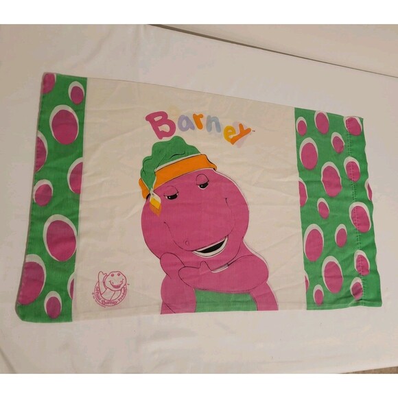 Barney | Bedding | Vintage 992 Barney Purple Dinosaur Pillowcase Kids Retro Room | Poshmark